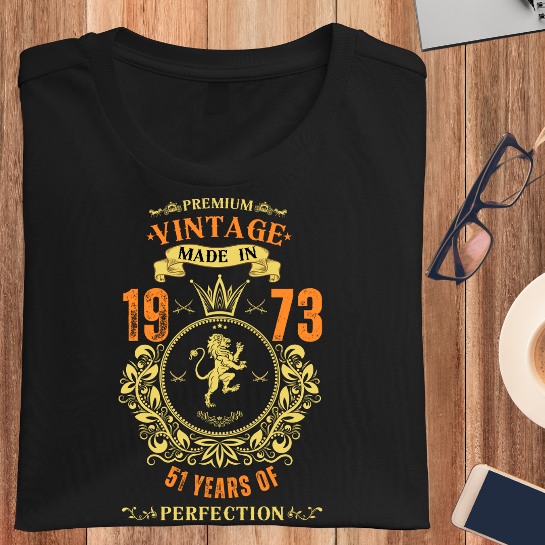Premium Vintage Made In 1973 Unisex T-Shirt | Printedcult